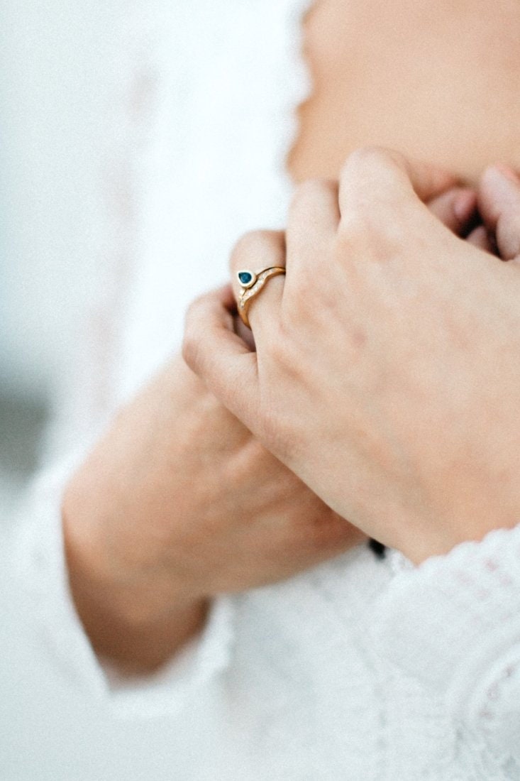 Midnight Sapphire Engagement Ring - Etsy