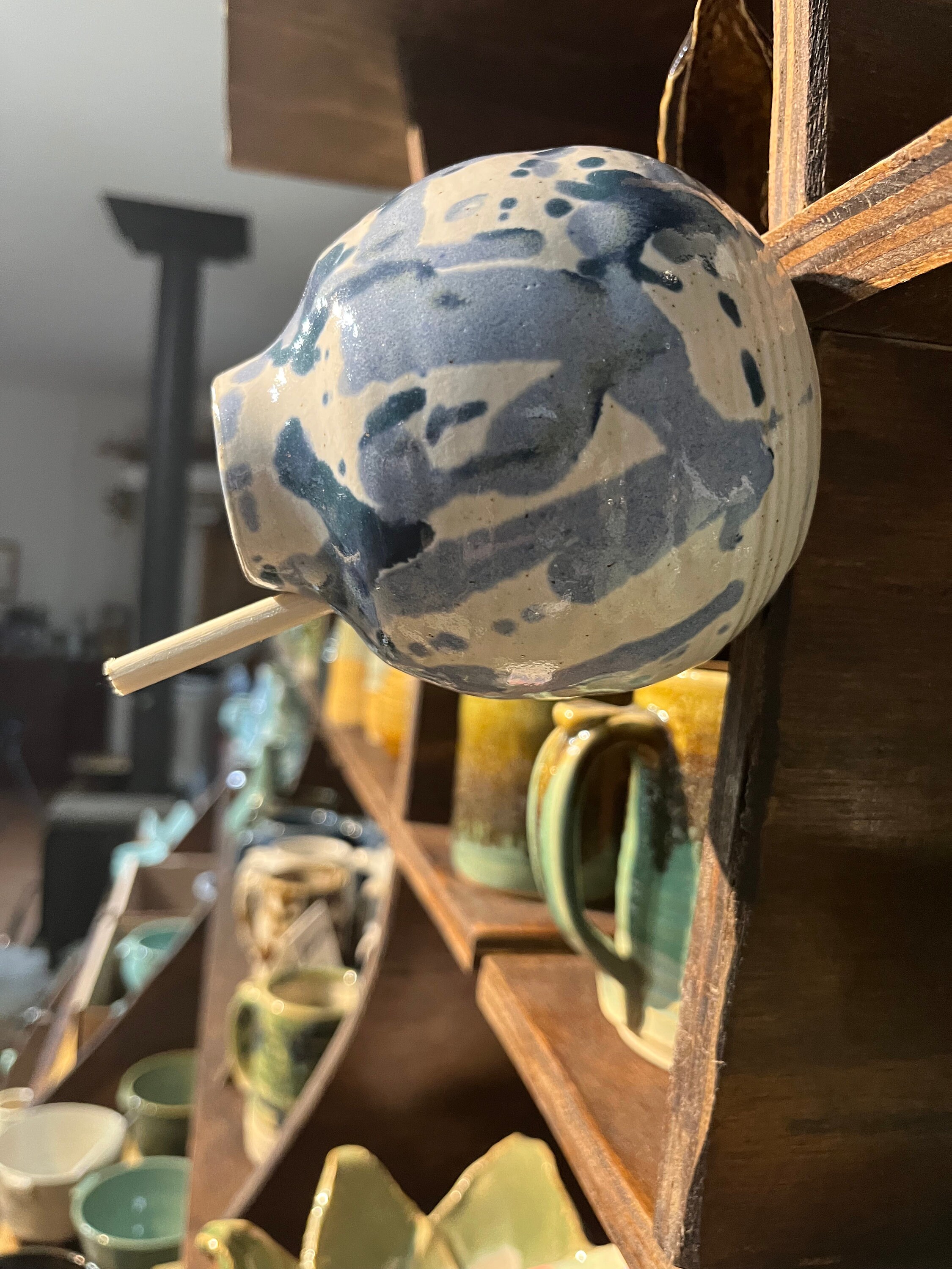 Stoneware Pottery Bird House, Lawn and Garden Asset, These Are Very ...