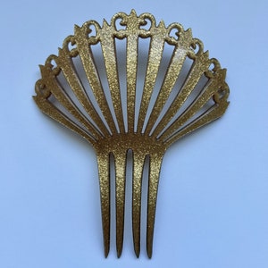 Rare Art Deco Goldstone Gold Flecked Antique Hair Comb From - Etsy