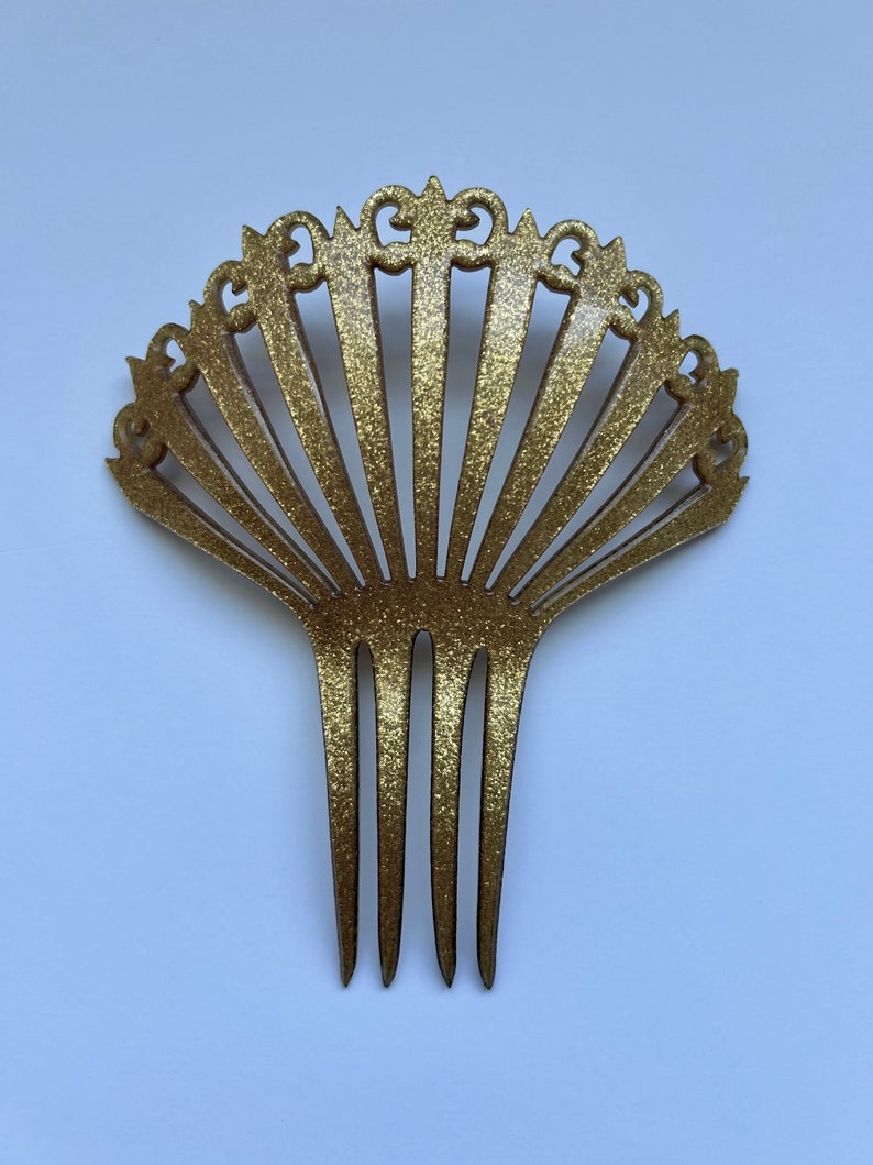 Rare Art Deco Goldstone Gold Flecked Antique Hair Comb From - Etsy
