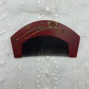 Red Japanese Kushi Hair Comb - Etsy