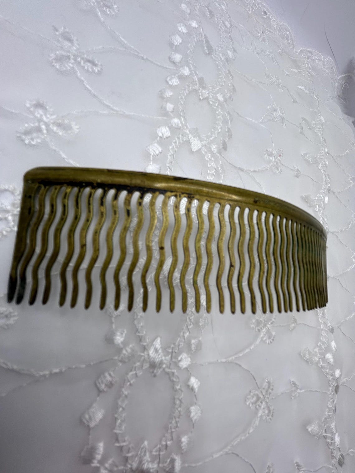Stamped “patent Pending” Curved Antique Brass Hair Comb - Etsy