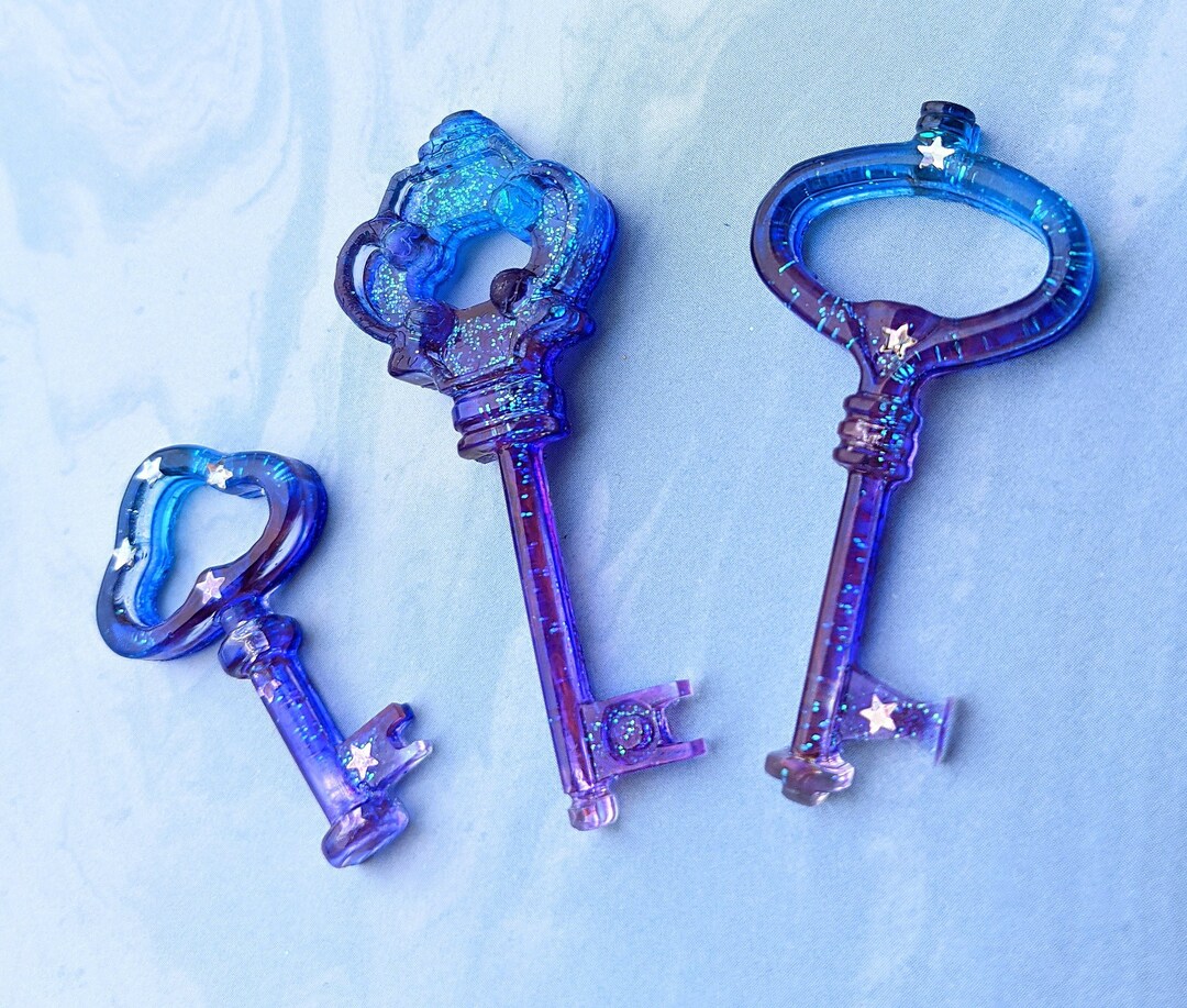 Galaxy Keys Resin Charms - Etsy