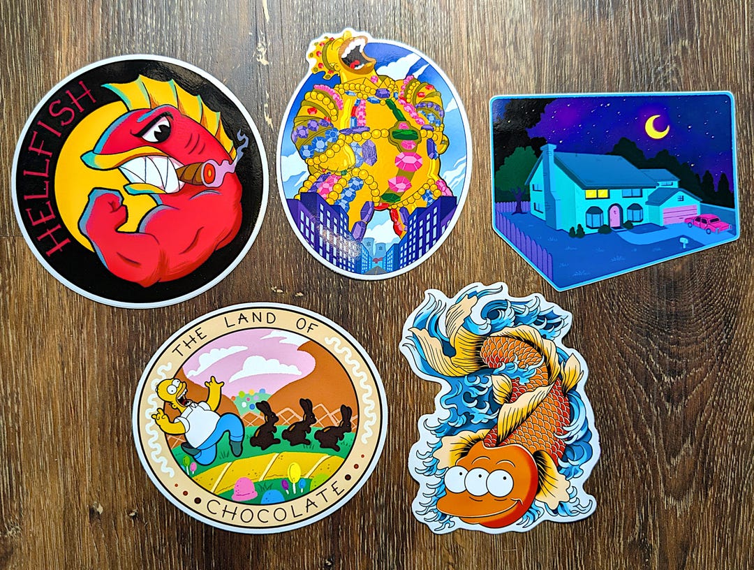 Original Simpsons Art Stickers - Set 2! - Etsy