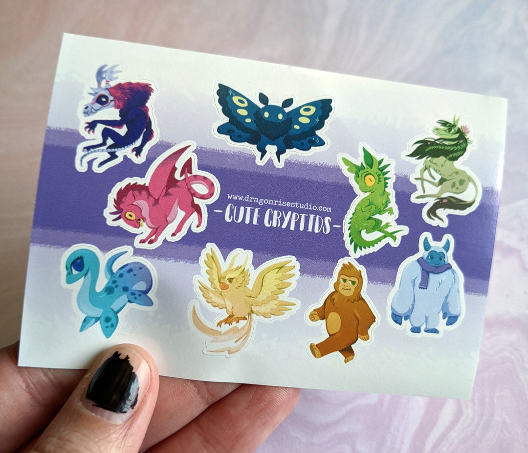 Cute Cryptids A7 Mini Sticker Sheet - Etsy