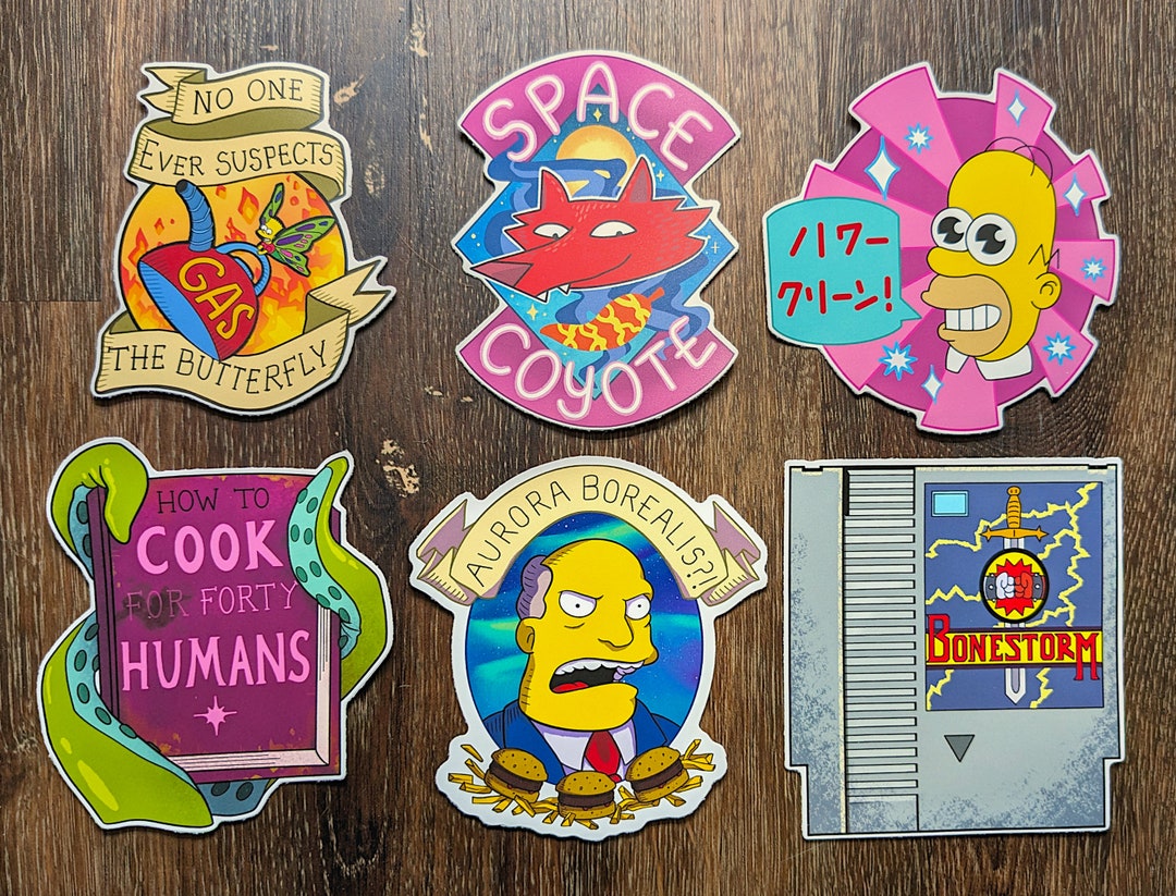 Original Simpsons Art Stickers - Etsy