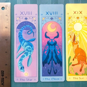 Cryptid Tarot Card Style Pastel Bookmarks - Etsy