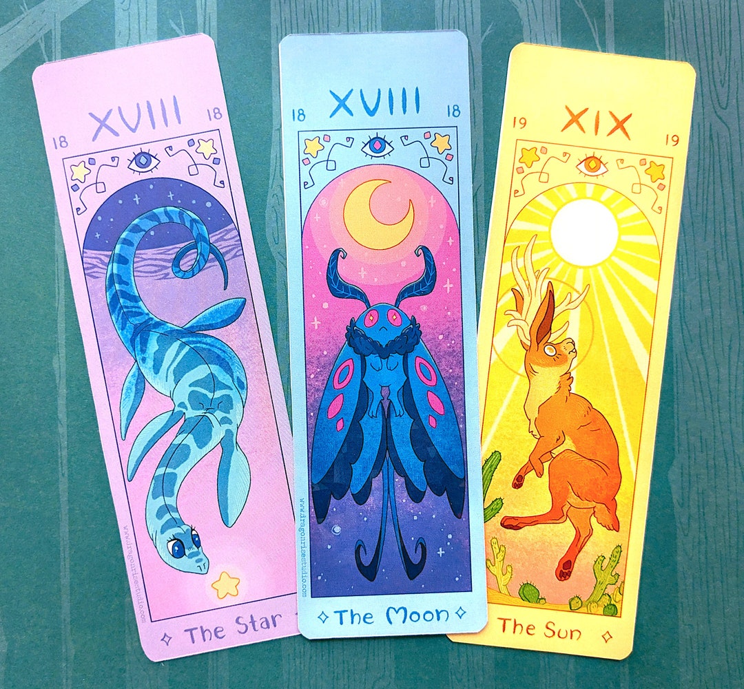 Cryptid Tarot Card Style Pastel Bookmarks - Etsy