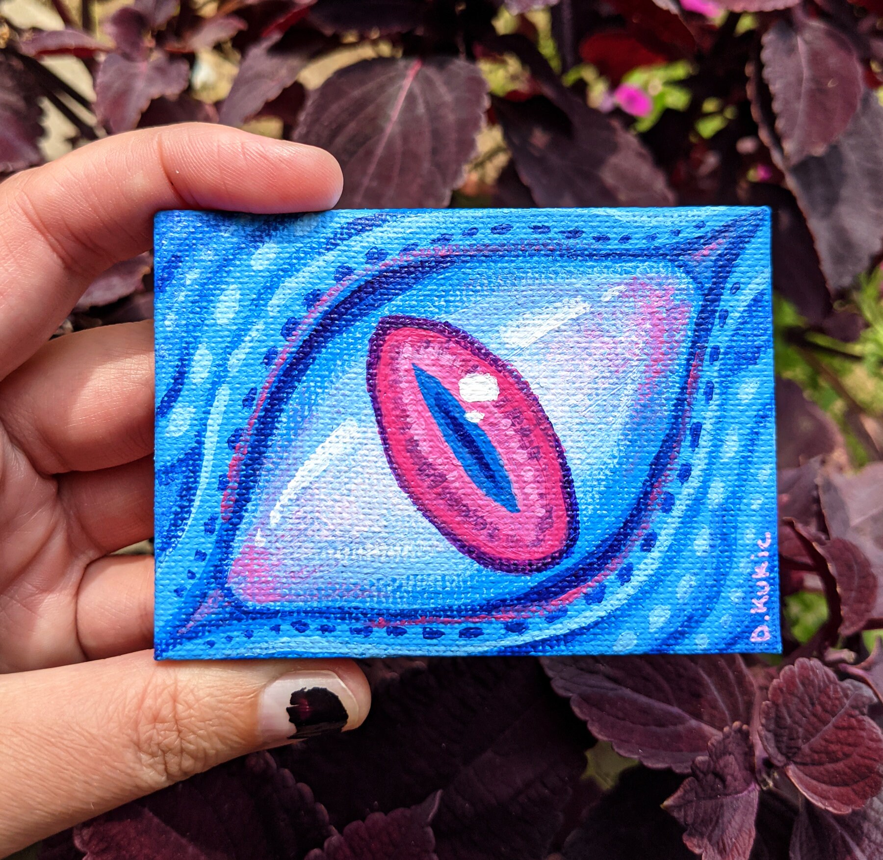 Tiny Eye Original Paintings With Easel - Etsy