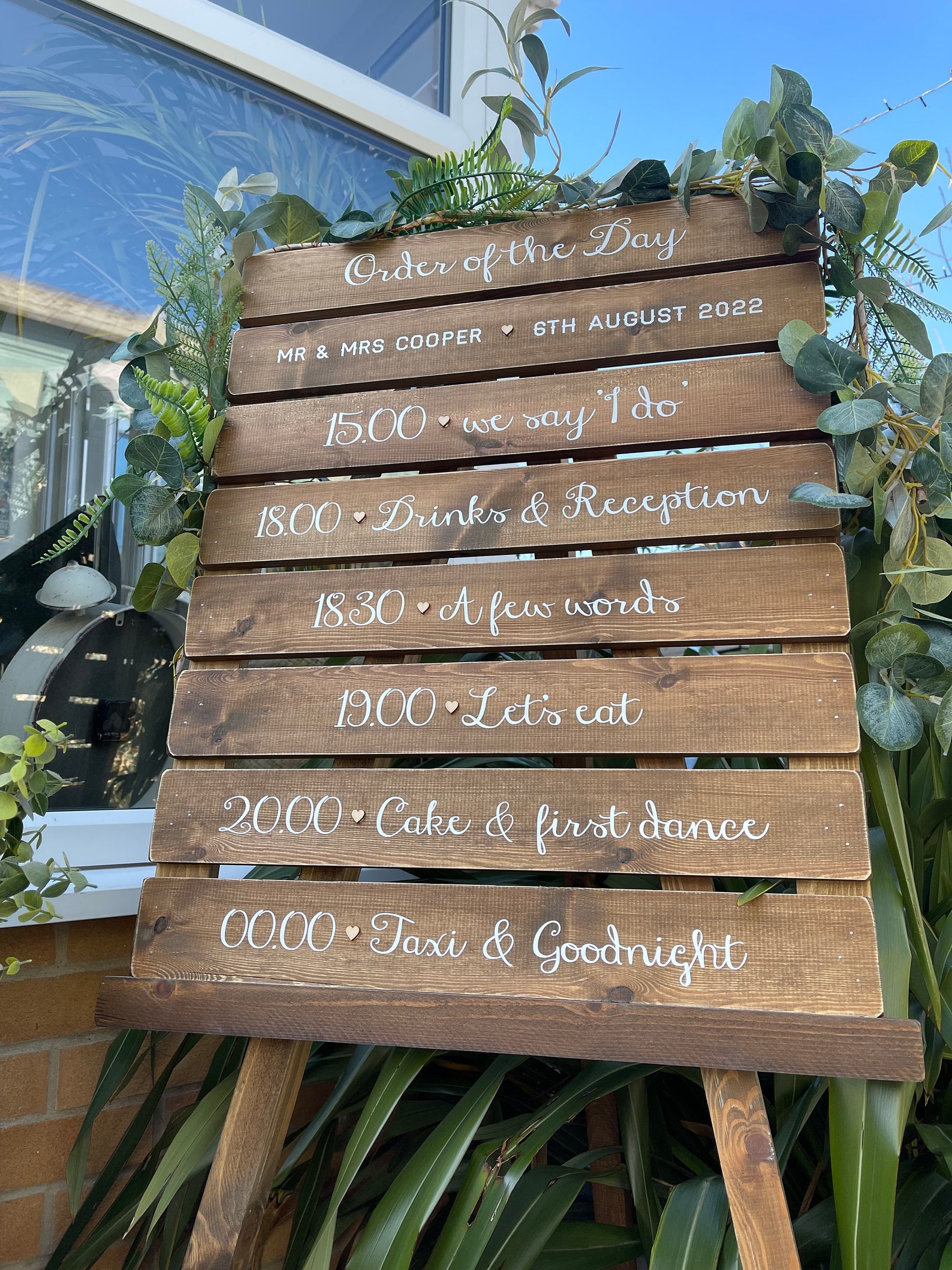 Rustic Order of the Day Sign Rustic Order of Service Sign - Etsy