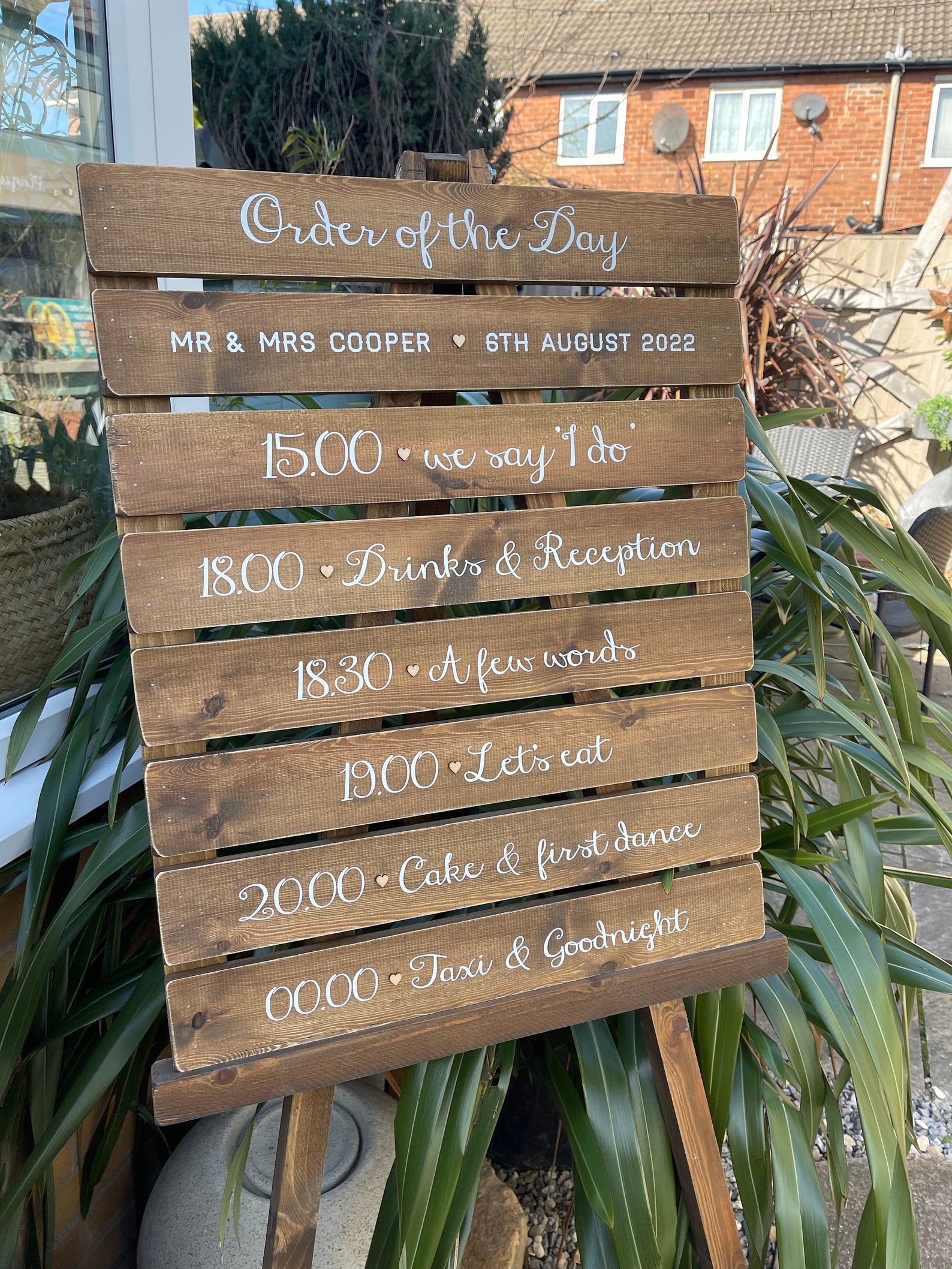 Rustic Order of the Day Sign Rustic Order of Service Sign - Etsy