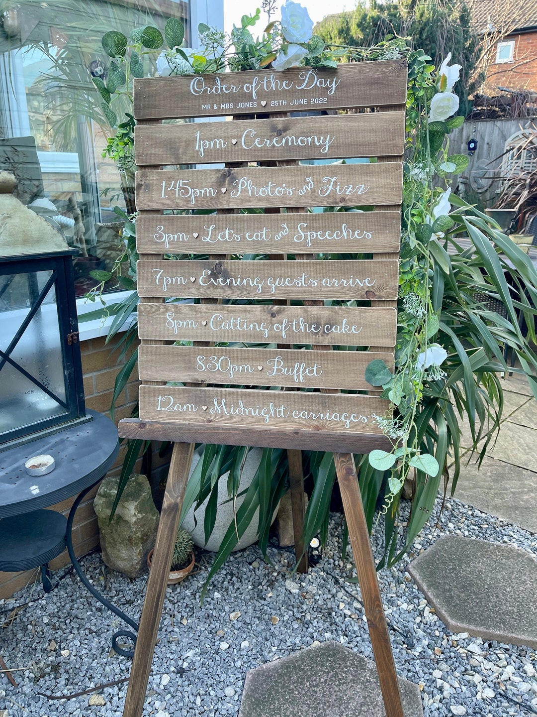 Rustic Order of the Day Sign, Rustic Order of Service Sign, Wedding ...