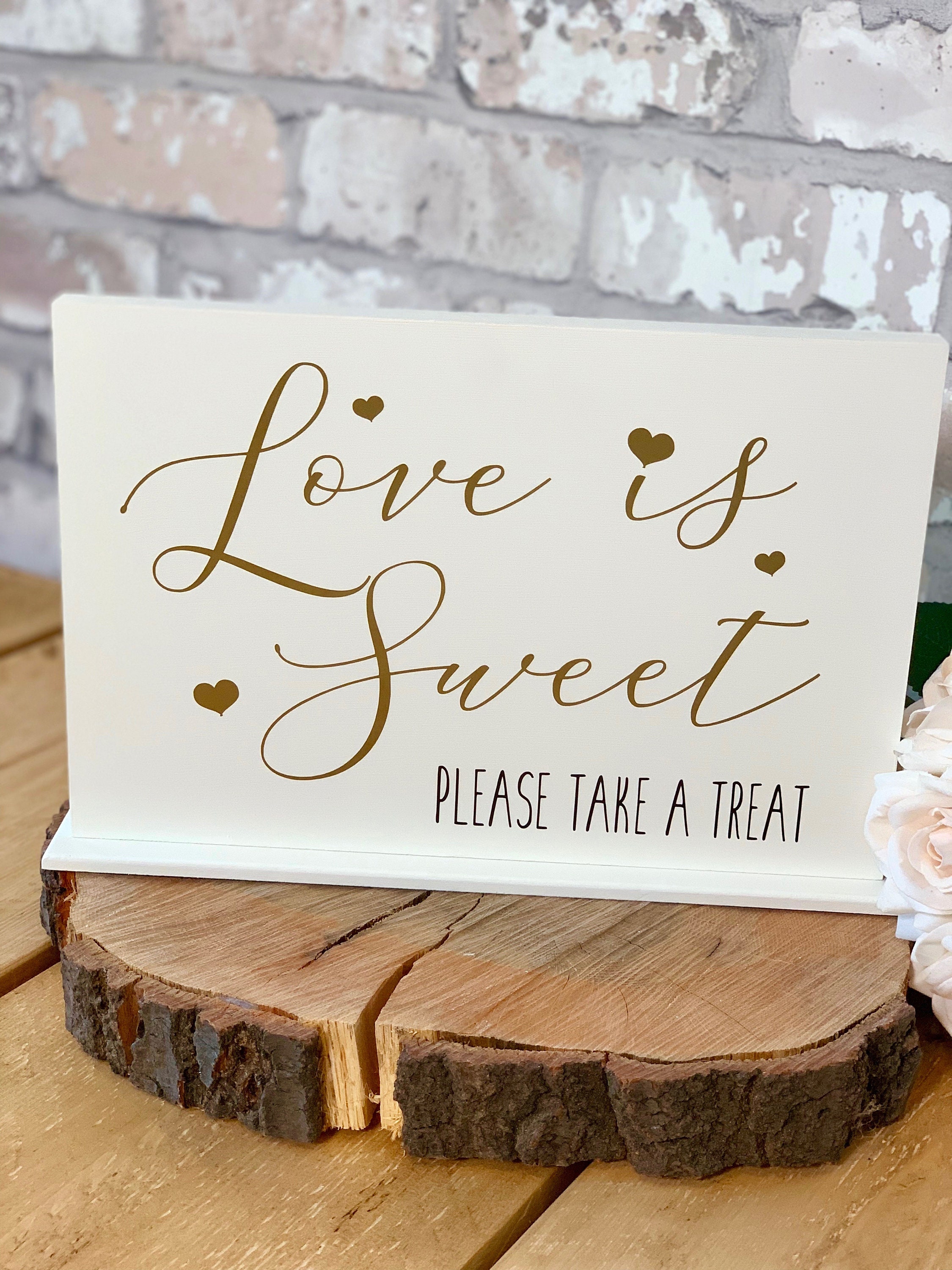 Love is Sweet Sign Sweet Table Sign Candy Cart Sweet Bar | Etsy UK