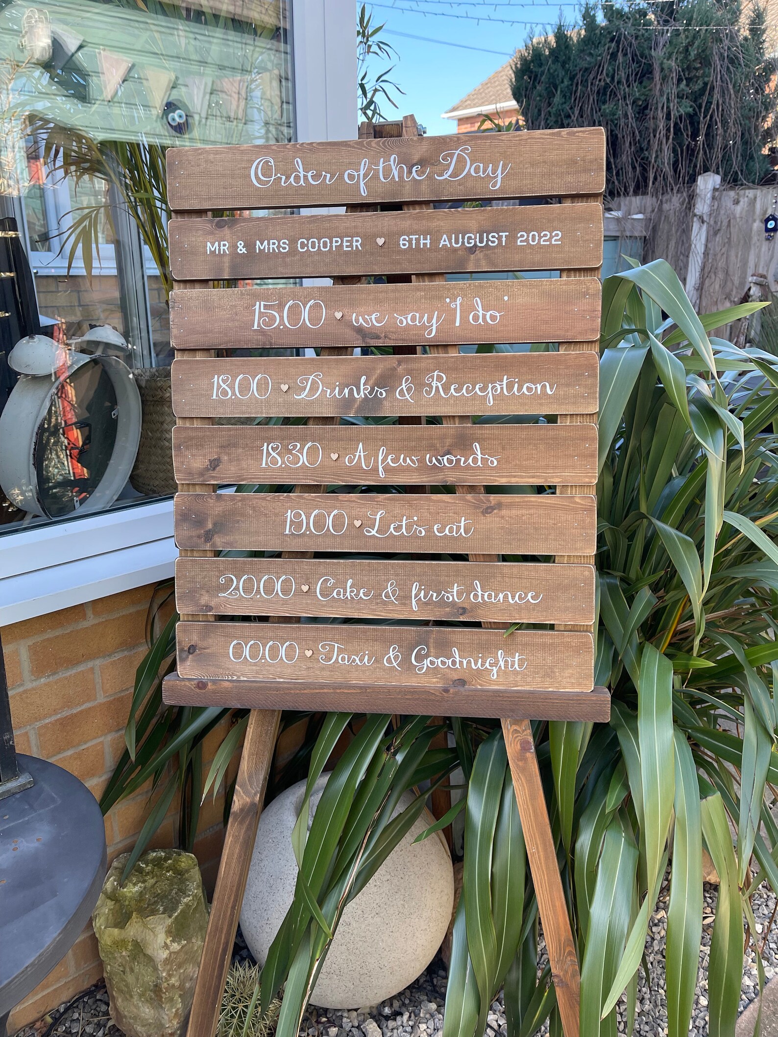 Rustic Order of the Day Sign Rustic Order of Service Sign - Etsy