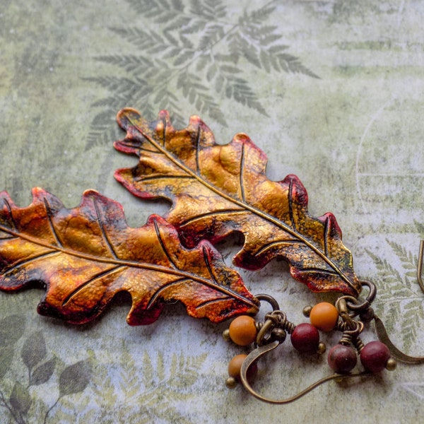 Autumn Leaf Earrings - Etsy