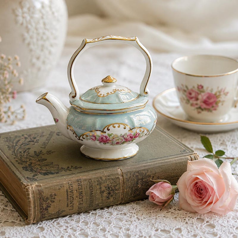 Rose Teapot Porcelain - Etsy