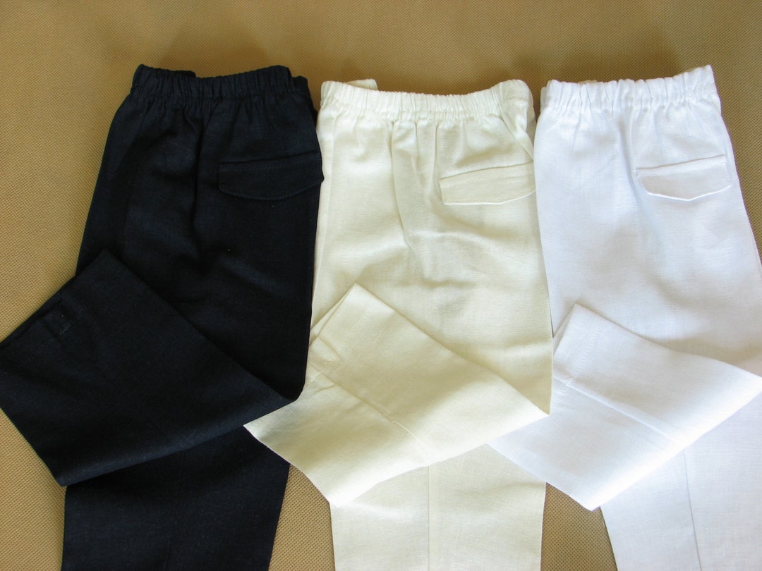 Ready to Ship Blessing Outfit Baptism Suit Baby Dress Pants Linen Boy ...