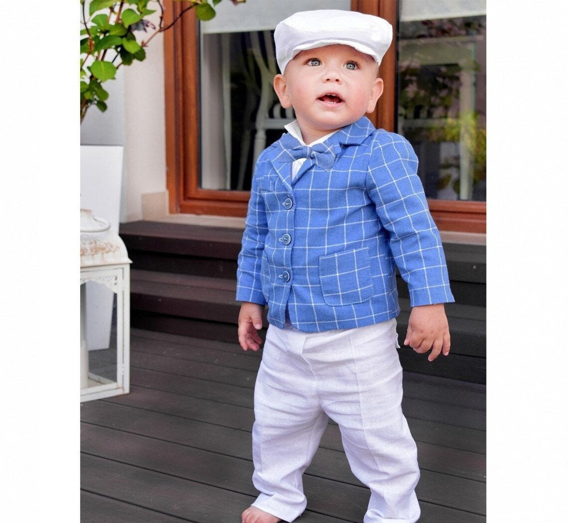 5 Pcs. Boy Suit, Baby Suit, Boy Outfit, Christening Suit, Baptism Suit ...