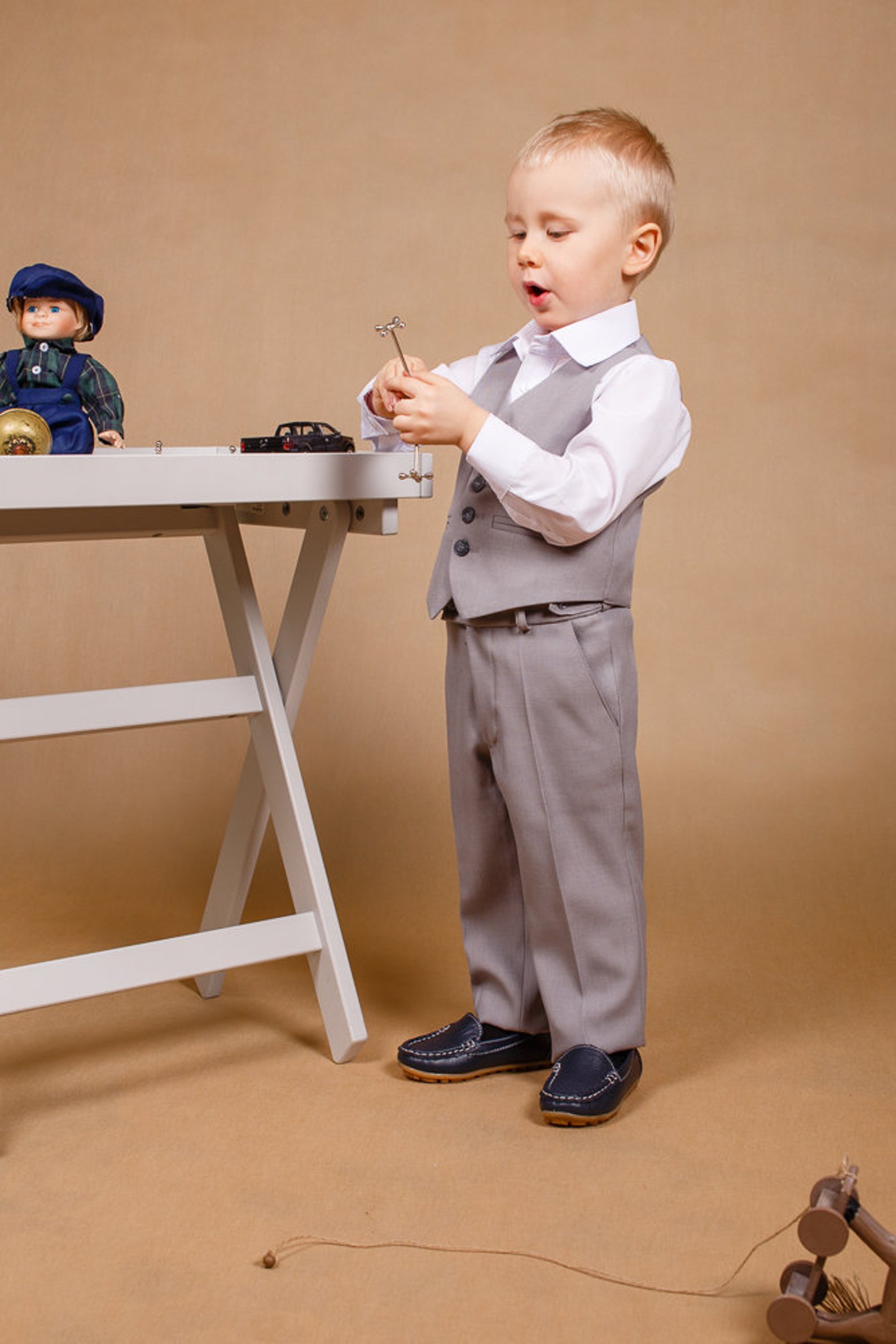 Liam Boy Suitwedding Suitboy Outfitring Bearer Suitbaby - Etsy