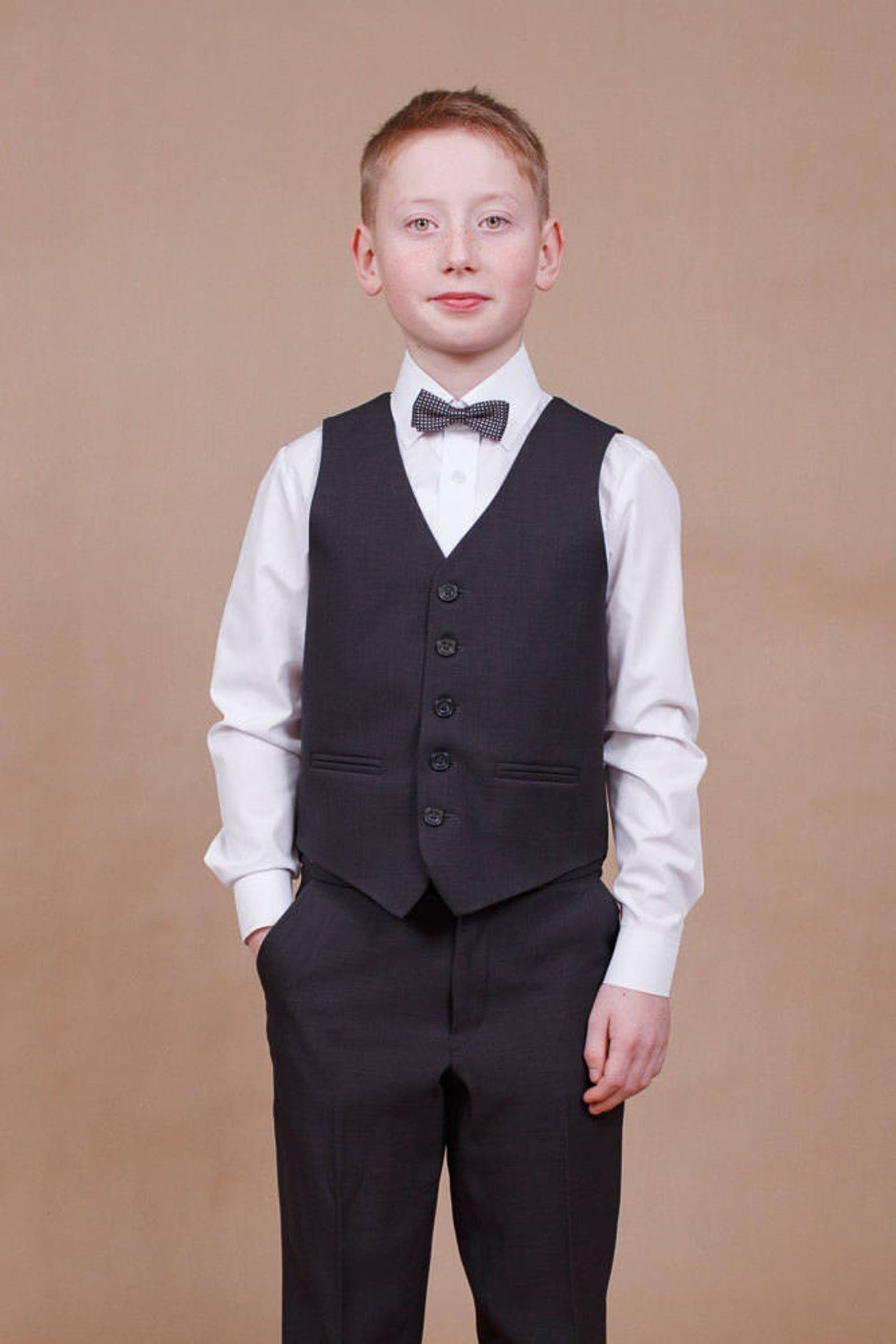 Formal Boy Outfit Navy Blue Boy Outfit Ring Bearer Suit Grey | Etsy