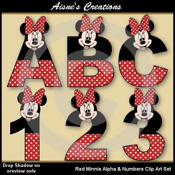 Minnie Mouse Letter Clipart