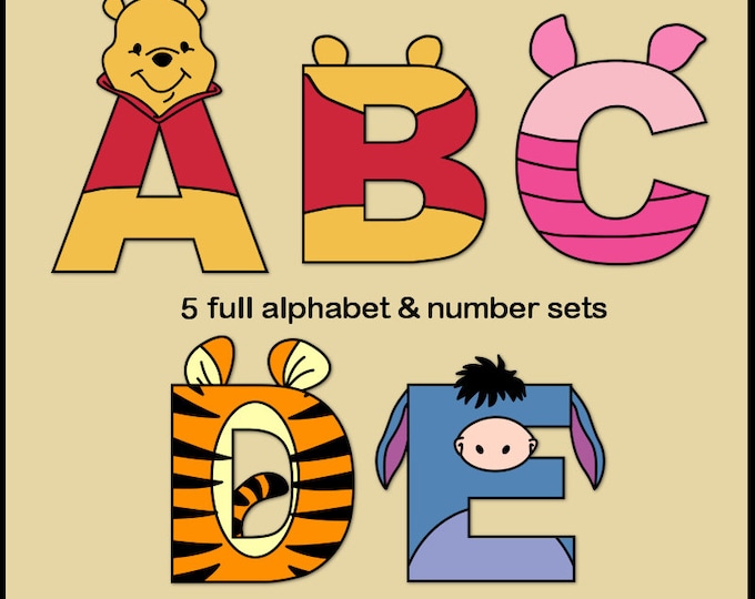Classic Winnie the Pooh 3D Letters Winnie First Birthday 3D Letters ...