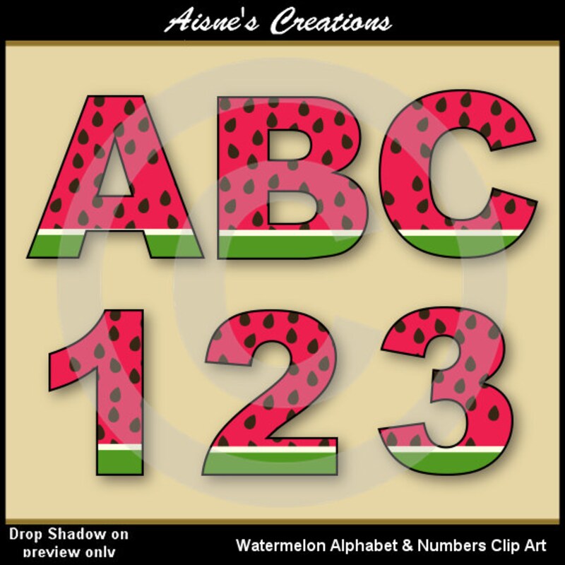 Watermelon Clip Art - Etsy