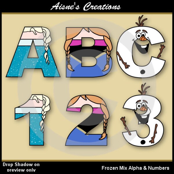 Frozen Alphabet - Etsy