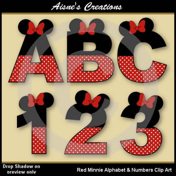 Minnie Mouse Letters - Etsy