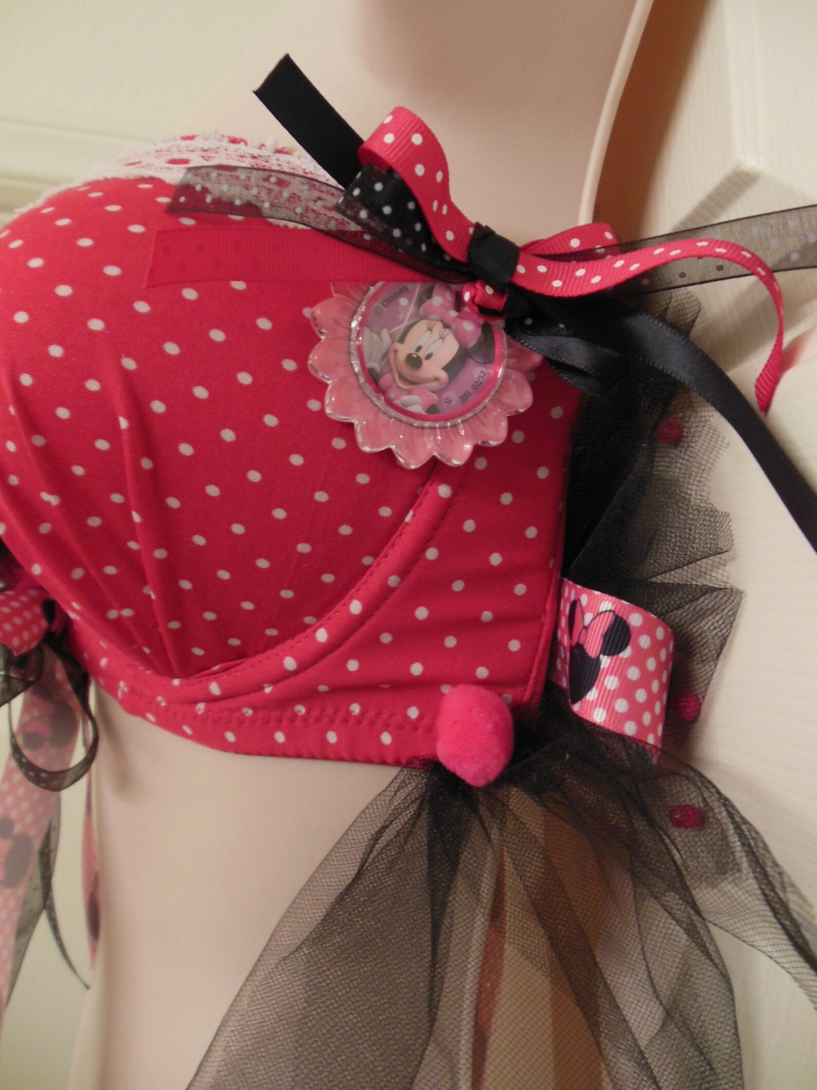 Pink Minnie Mouse Decorated Bra Size 44C by Violet Castle Costumery - Etsy