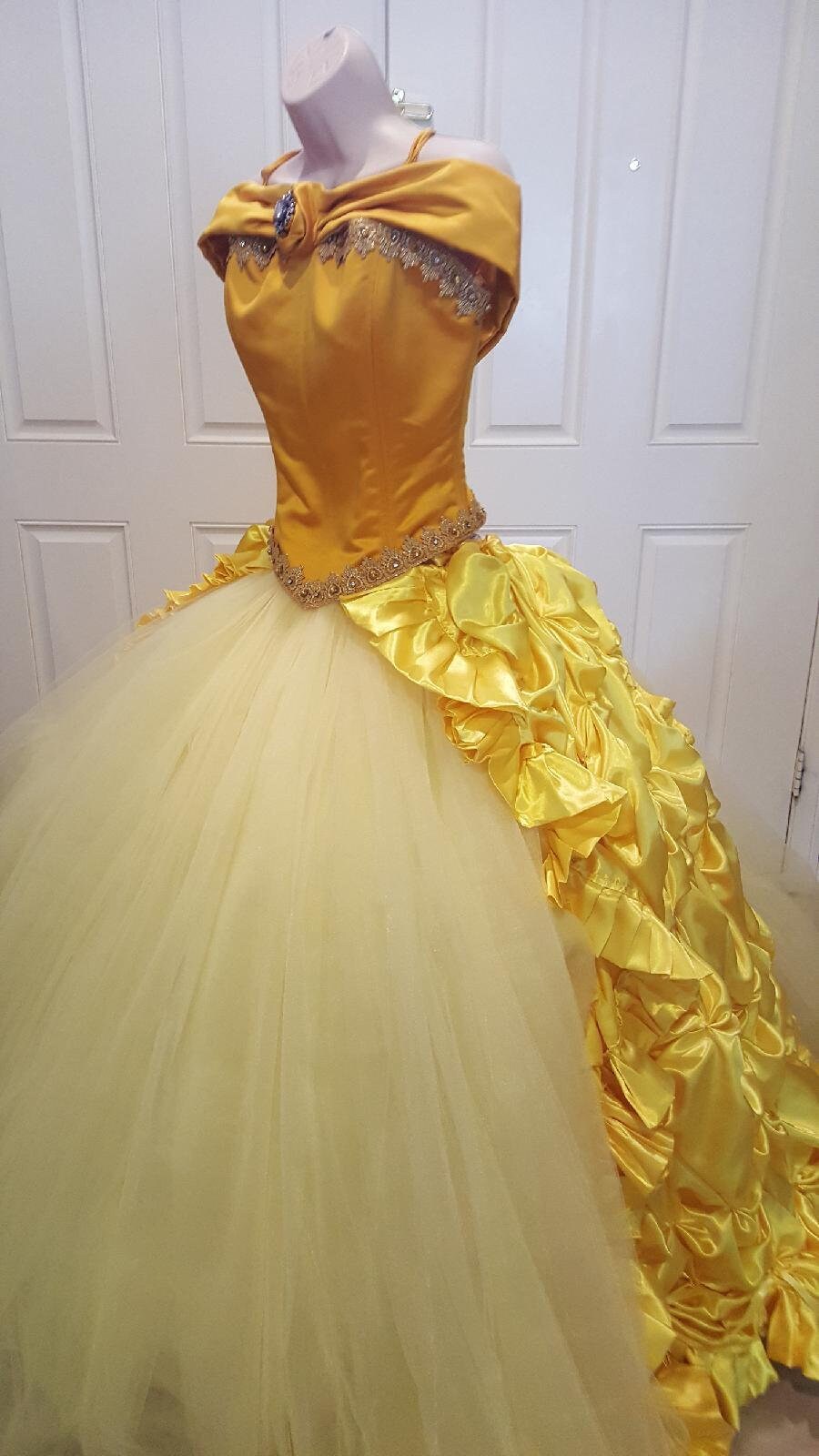 Belle, Beauty and the Beast Costume, Custom Belle Costume Sz L - Etsy