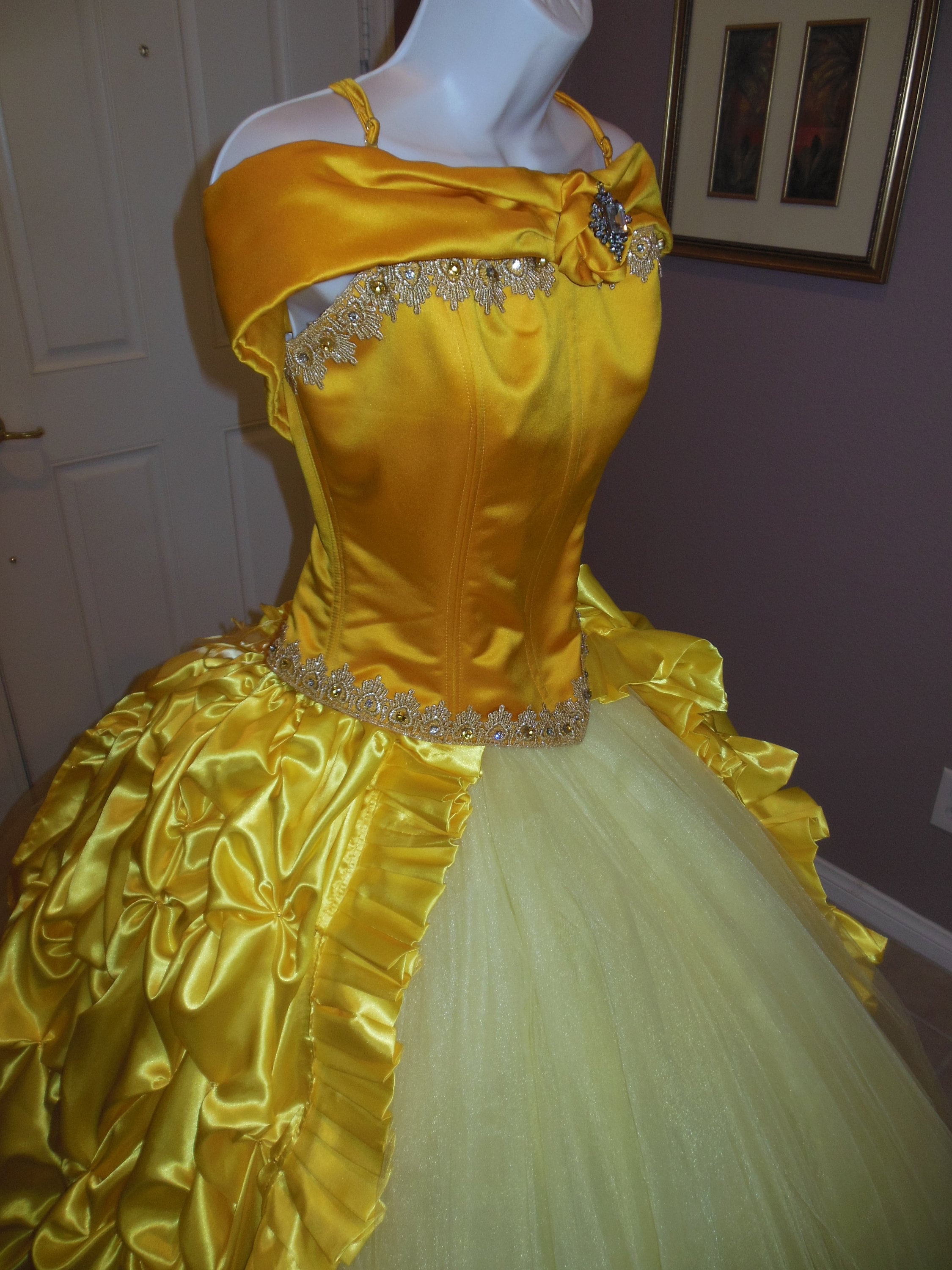 Belle, Beauty and the Beast Costume, Custom Belle Costume Sz L - Etsy