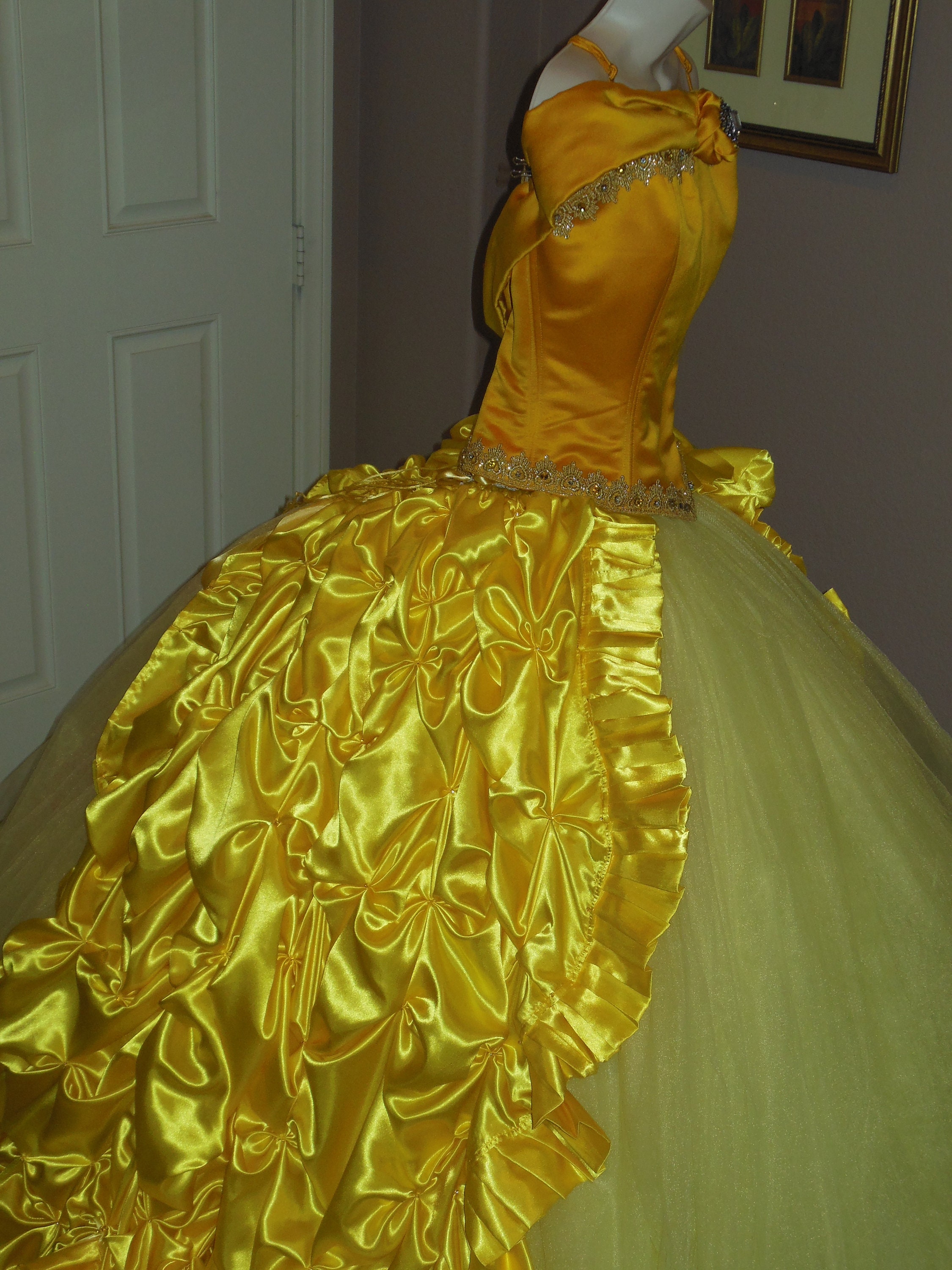 Belle, Beauty and the Beast Costume, Custom Belle Costume Sz L - Etsy