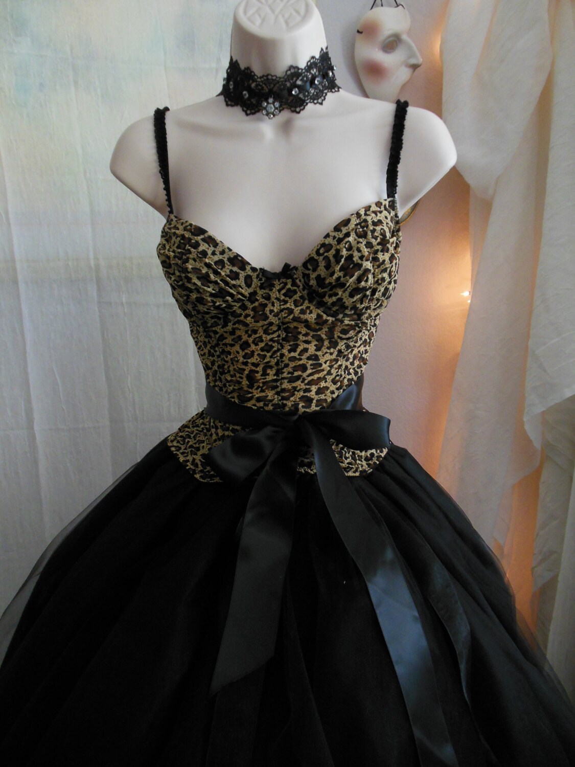 Cheetah Print Stretchy Corset Size Medium Custom Costume - Etsy