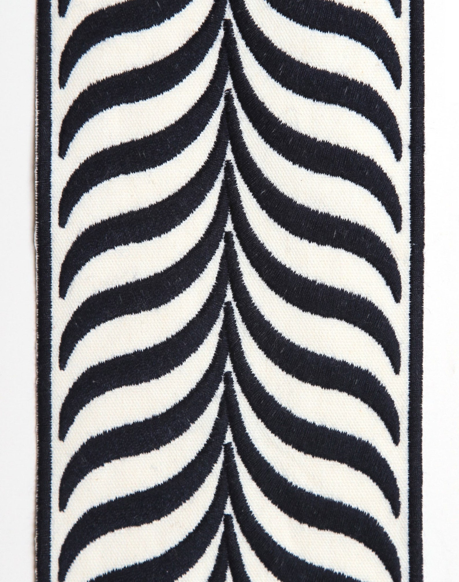 3 Yards Decorative Wide Drapery Trim Gray Ecru and Navy | Etsy