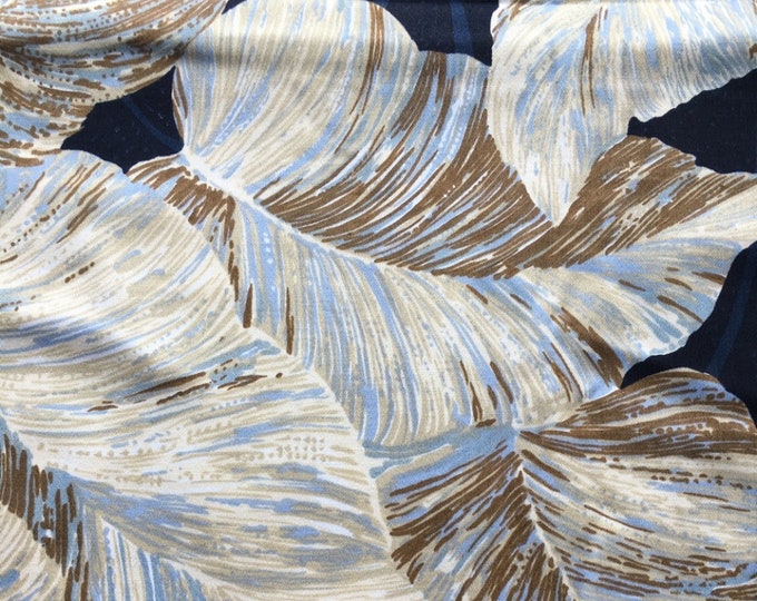 Vintage Large Scale Leaf Print Decorator Fabric // BTY 36x48" > Unused ...