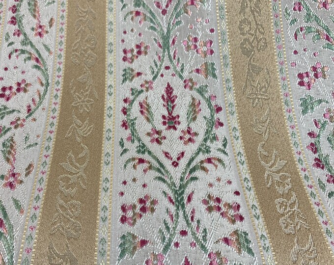 Vintage Regency Stripe Upholstery Fabric // 88x60" > Muted Antique ...