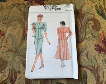 Vintage Dress Pattern // Vogue 8850 > Sizes 8-10-12 > Unused > Puffy ...