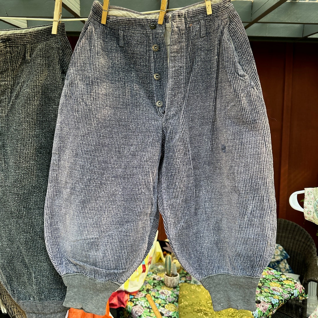 Early 1900s Corduroy Knickers // 22" Waist +1" > Button Fly, Sport ...