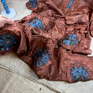 Antique 1920s Art Deco Shattered Silk Dress W/ Embroidered Metallic ...