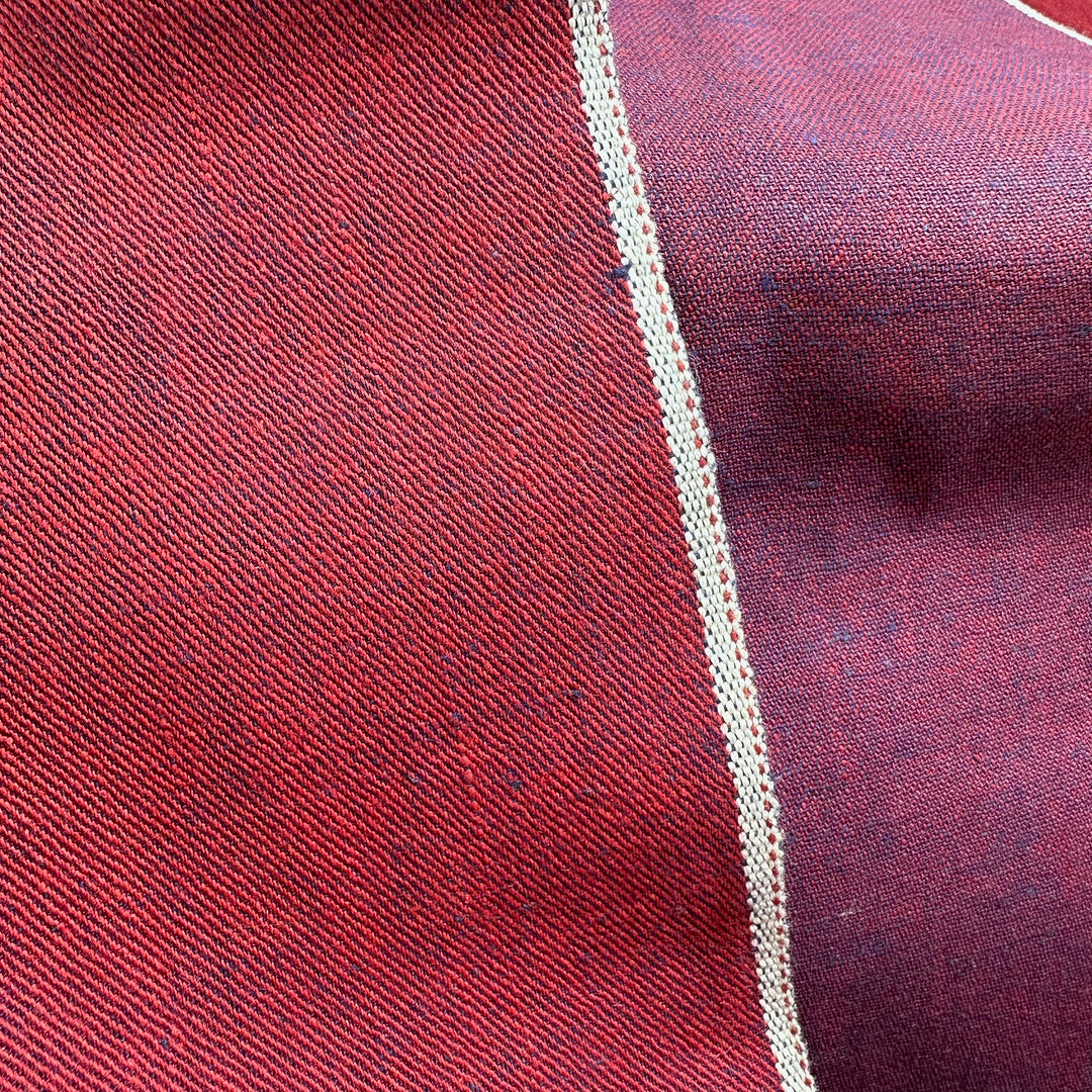Vintage Red Denim Fabric / Early Narrow 36 Wide, by the Half Yard 4 Yd ...