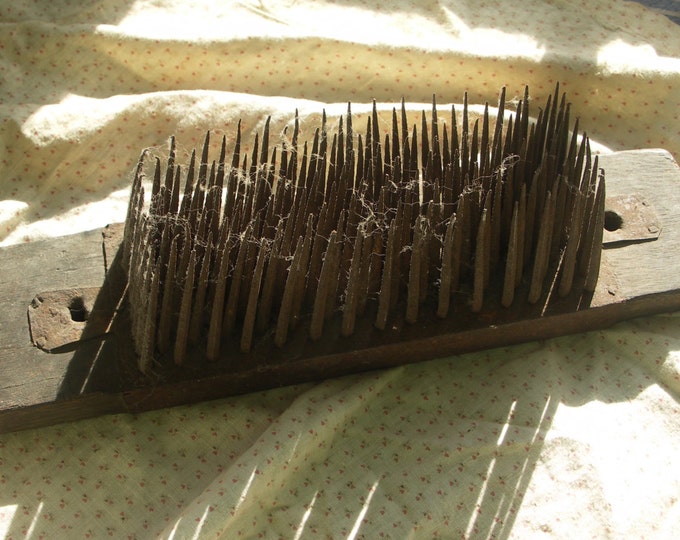 Antique Flax Hetchels, Hatchels, Hackles // Primitive Iron, Wood ...