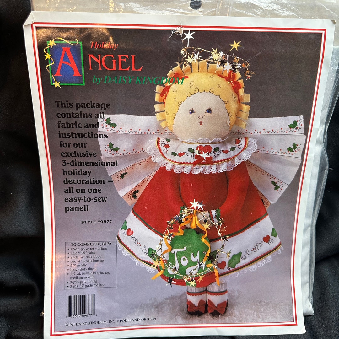 Daisy Kingdom Holiday Angel Fabric Panel // Unused Printed Fabric Only ...