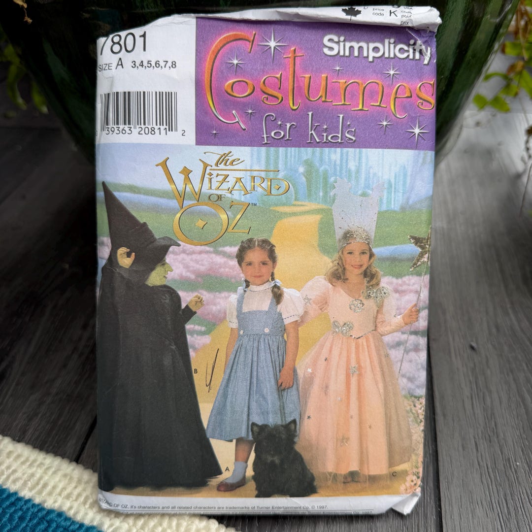 Child's Wizard of Oz Costumes Pattern// Simplicity 7801 > Child Sizes 3 ...
