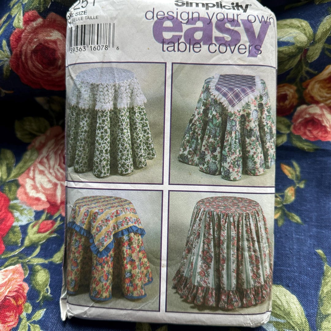 1990s Easy Design Your Own Table Covers Pattern // Mccall's 9251 ...