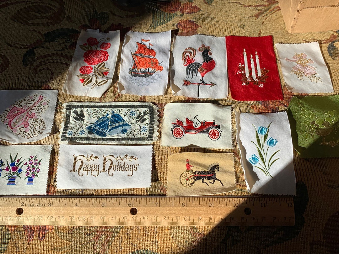 Vintage Woven Jacquard Labels // Deadstock > Asstd Design/colors/size ...