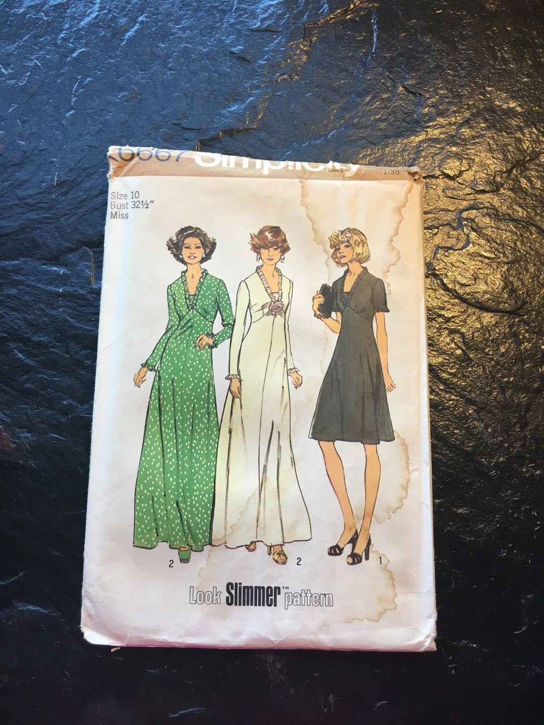 Vintage 1970s Dress in Two Lengths Pattern // Simplicity 6667 > Size 10 ...