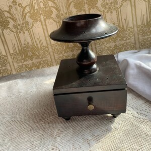 Antique Vintage Wooden Thread Spool Stand, Sewing Box // 6.5" > Turned ...