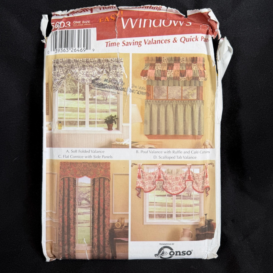 Easy Window Treatment Pattern- Time Saving Valances & Quick Panels ...