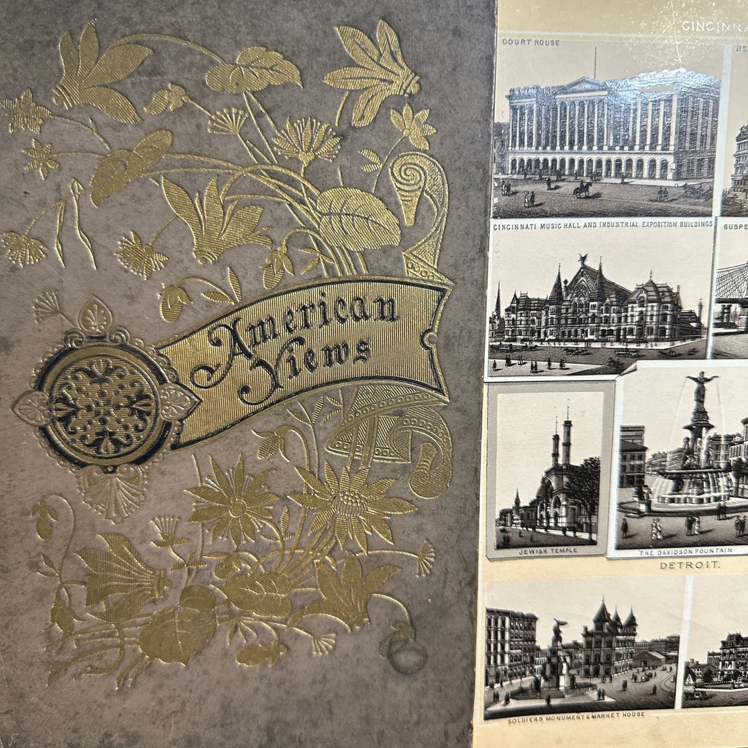 Antique Victorian "american Views" Accordion Book // Aesthetic Style ...